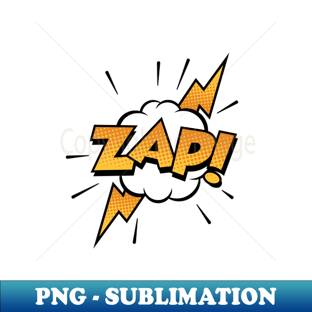 Zap Superhero Comic Book Bubble - onomatopoeia - PNG Sublima | Inspire ...