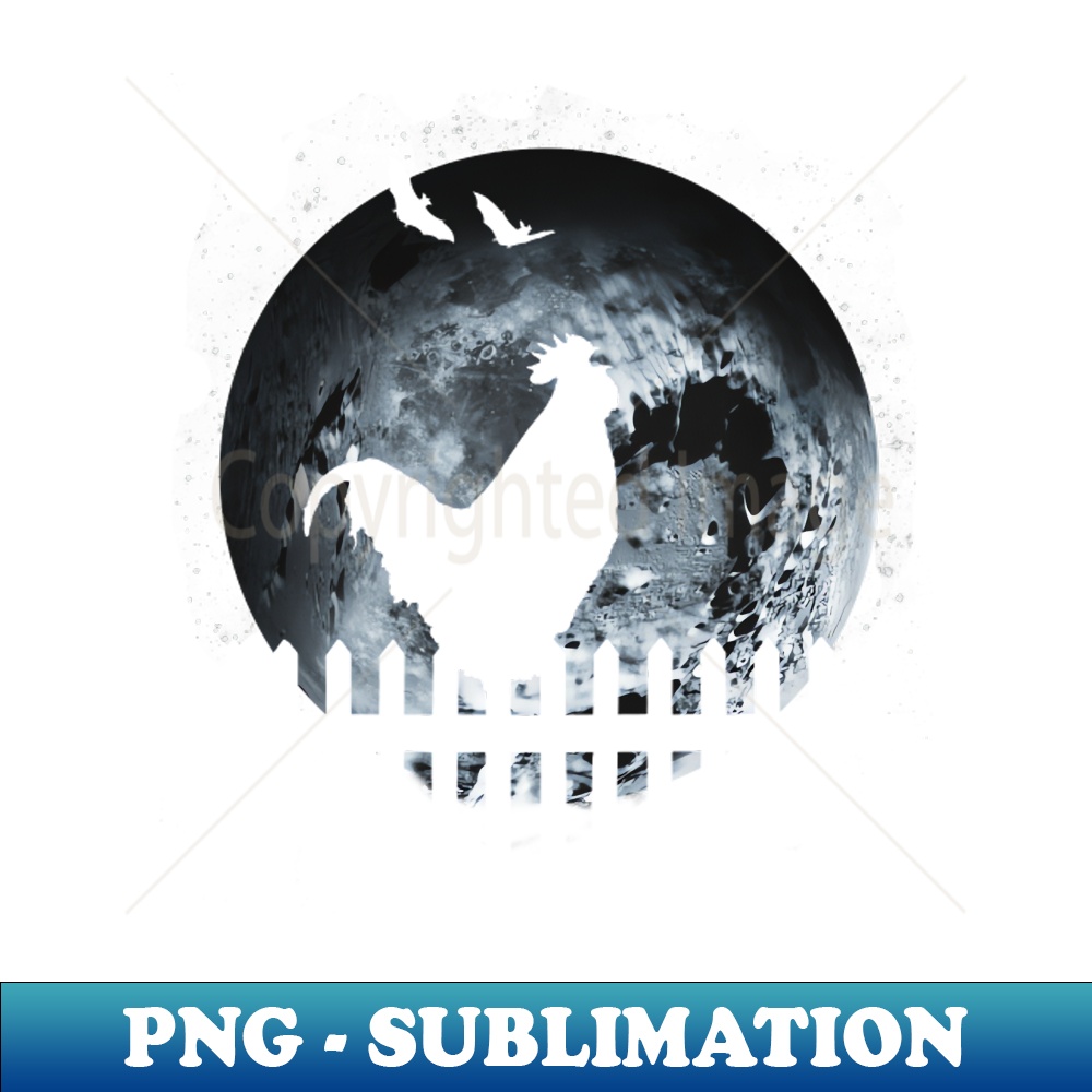 Chicken Howling at Moon - High-Resolution PNG Sublimation Fi | Inspire ...