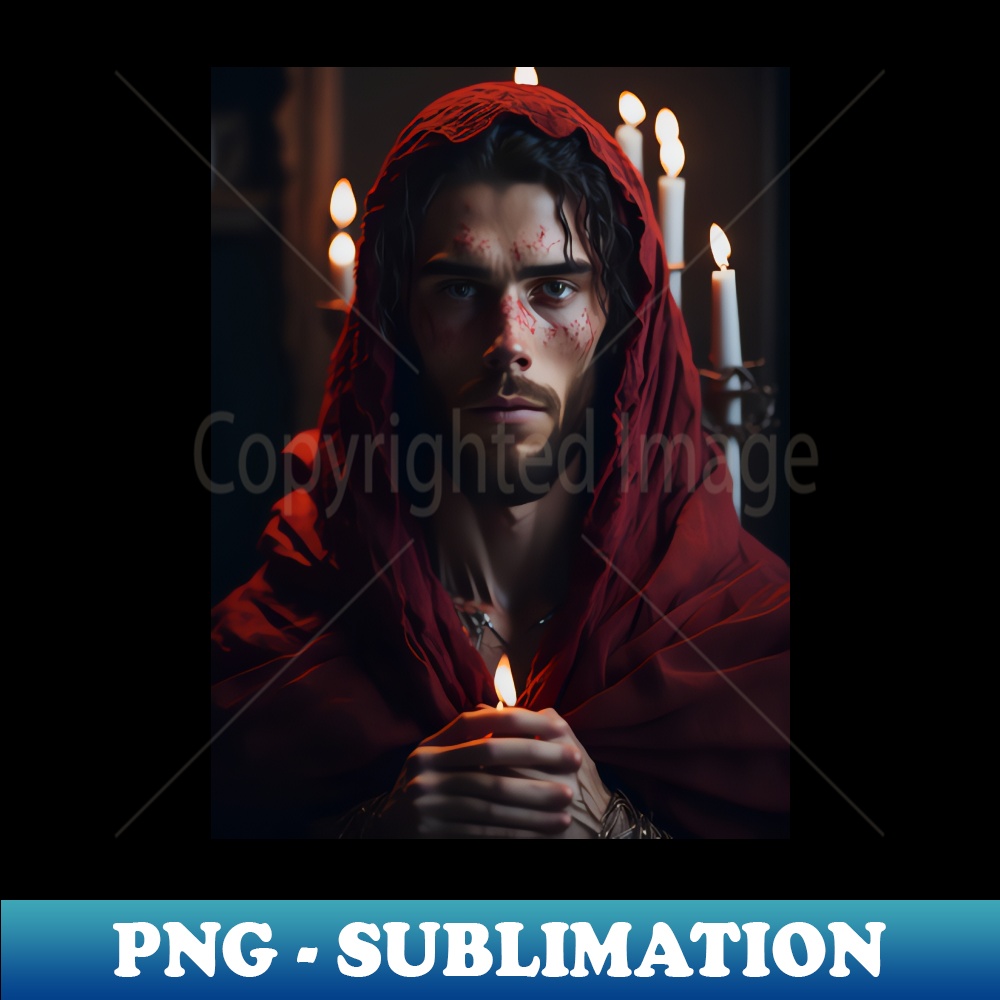 Jesus Christ with Red Scarf - Instant PNG Sublimation Downlo | Inspire ...