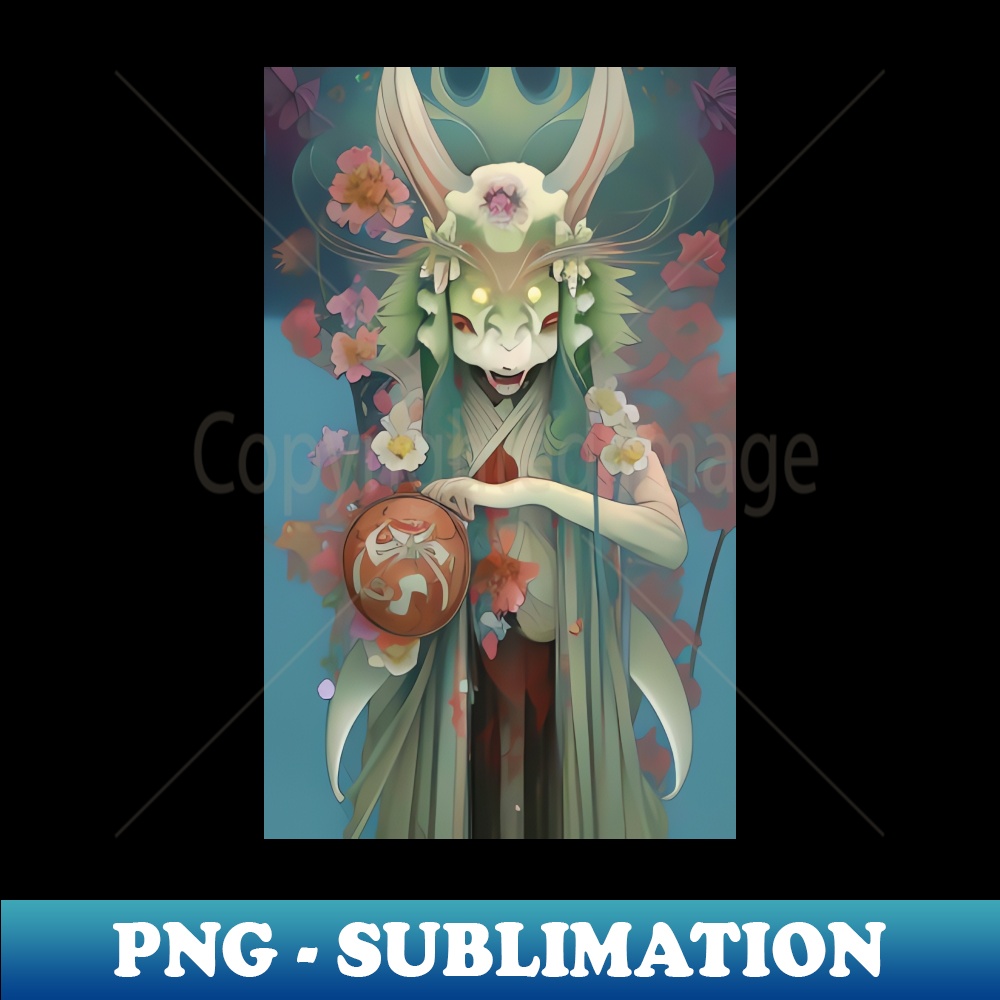 Cute Creepy Japanese Demon Oni Ghost - Signature Sublimation | Inspire Uplift