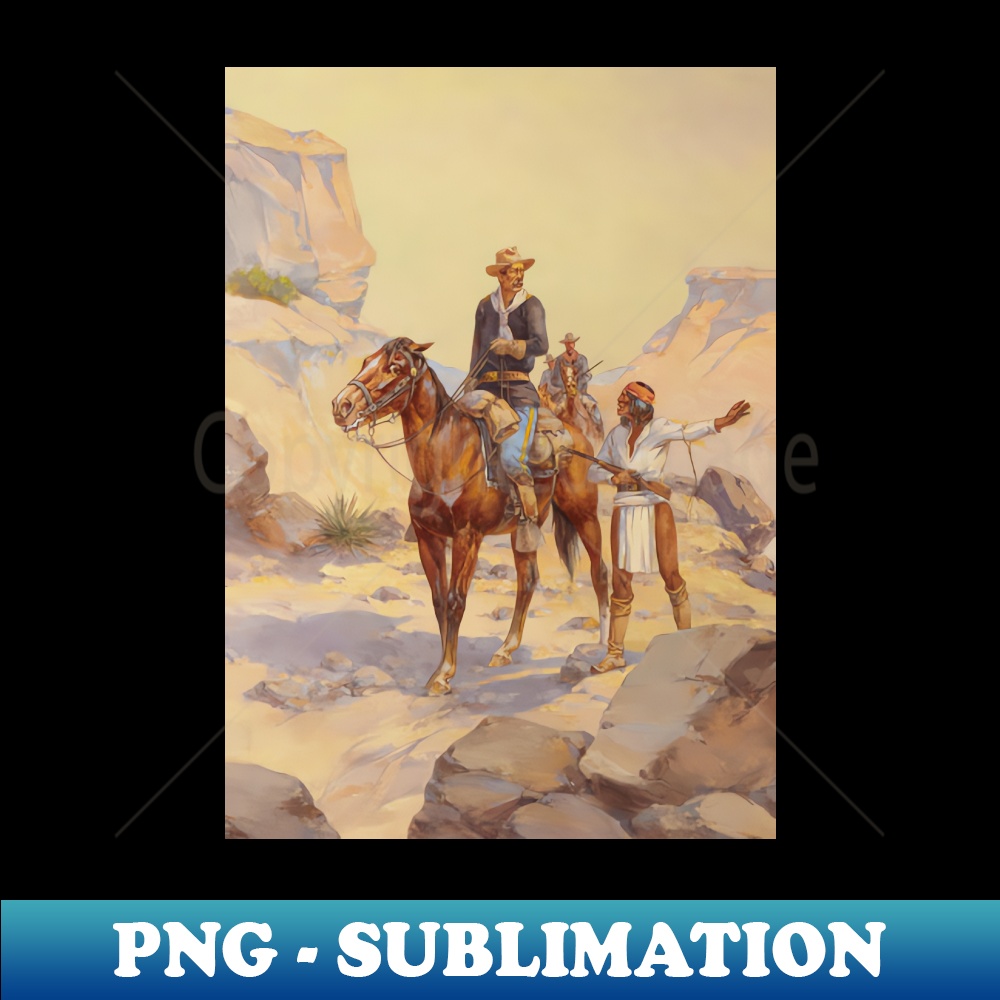 Sheriff And Native American - Vintage Western American Art - - Inspire ...