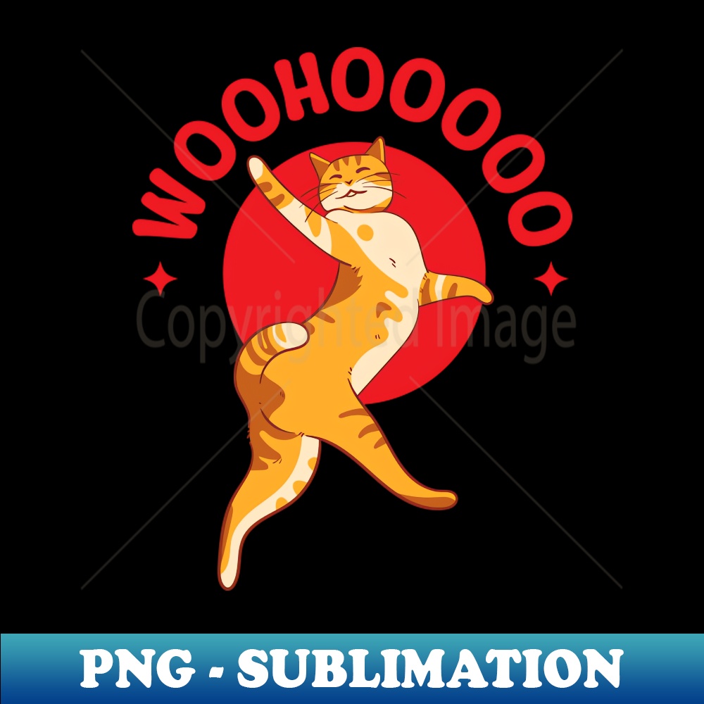 Illustration of a cute orange cat dancing - PNG Transparent | Inspire ...
