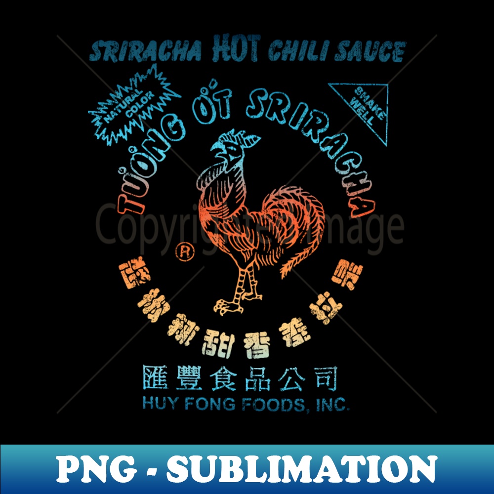 Sriracha Vintage Design - PNG Transparent Sublimation Design - Inspire ...
