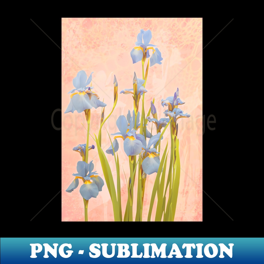 Blue Iris Card - Artistic Sublimation Digital File - Defying | Inspire ...