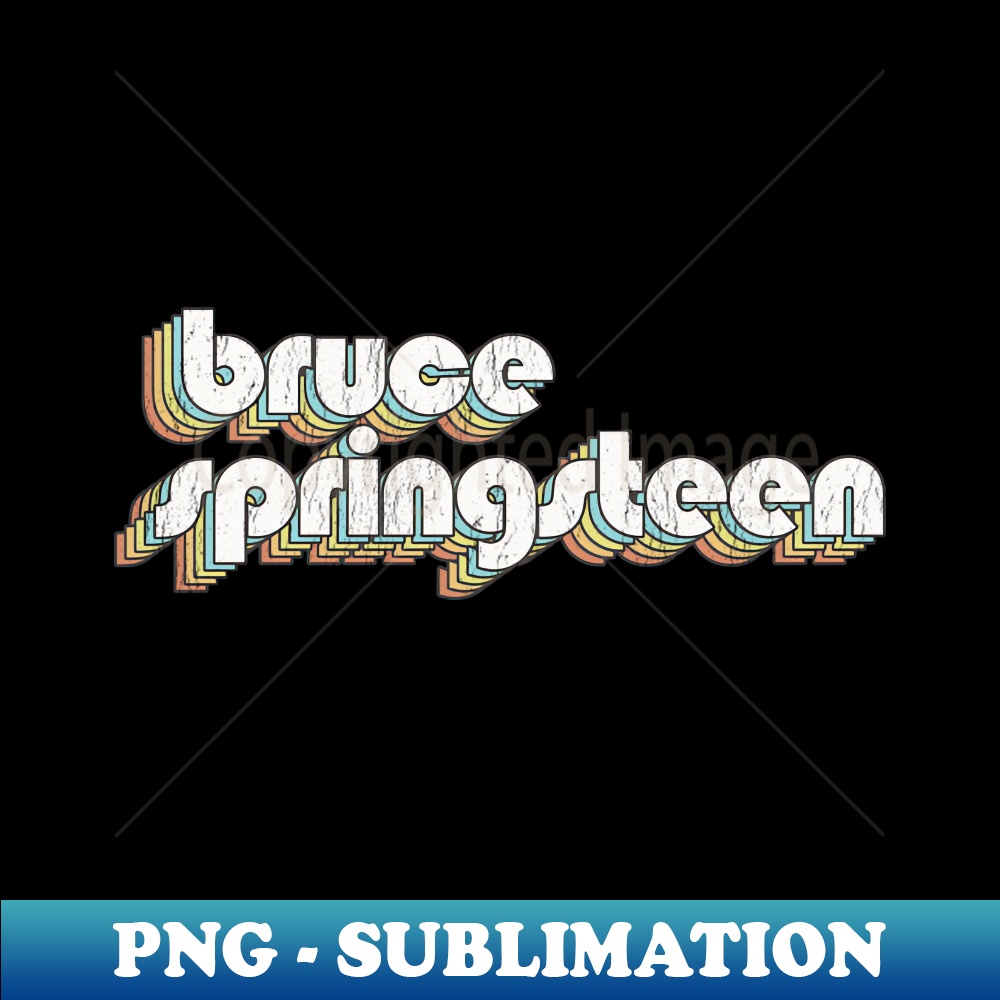 Bruce Springsteen Rainbow Vintage - PNG Transparent Digital | Inspire ...