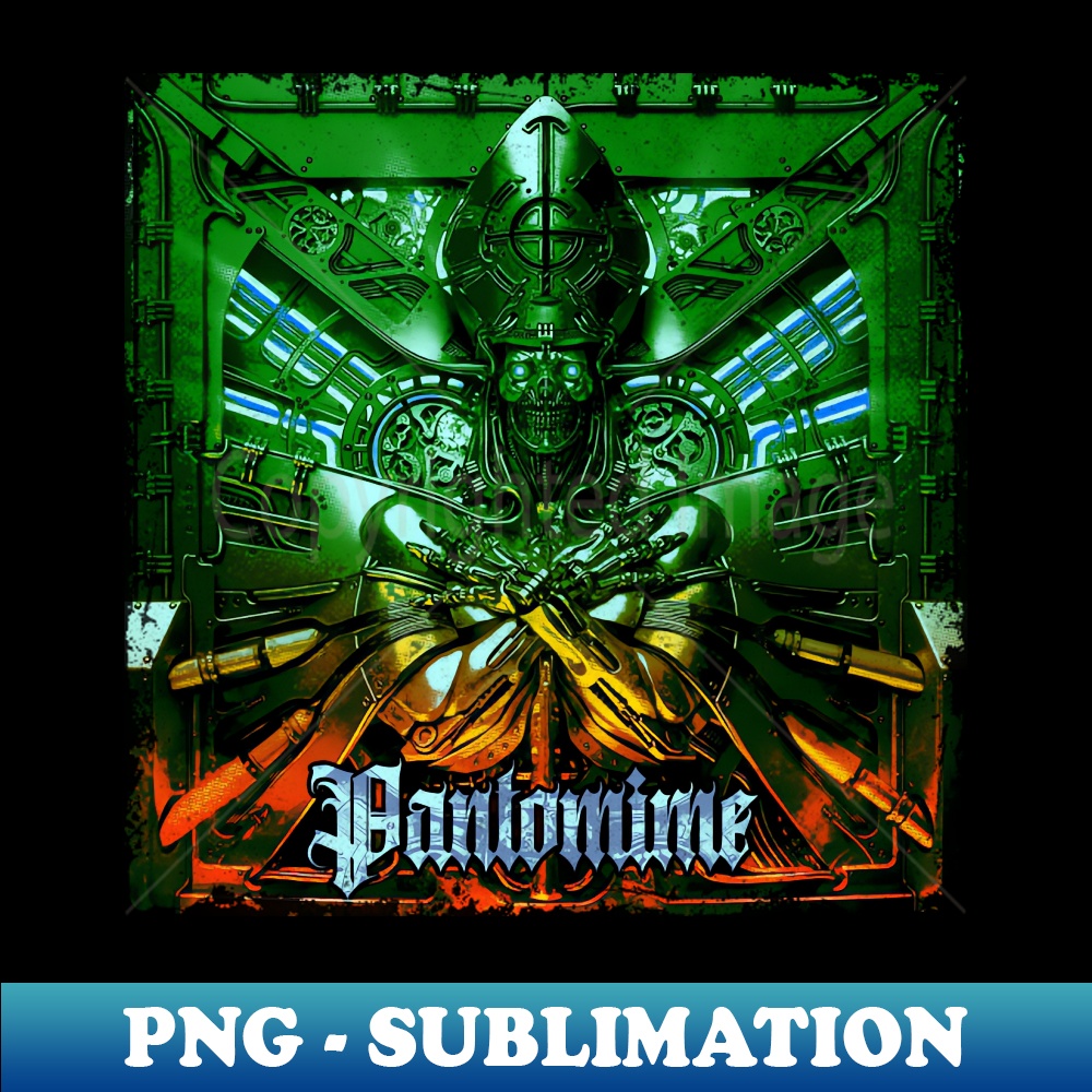 Ghost Cyborg Retro Green - High-Resolution PNG Sublimation F - Inspire ...