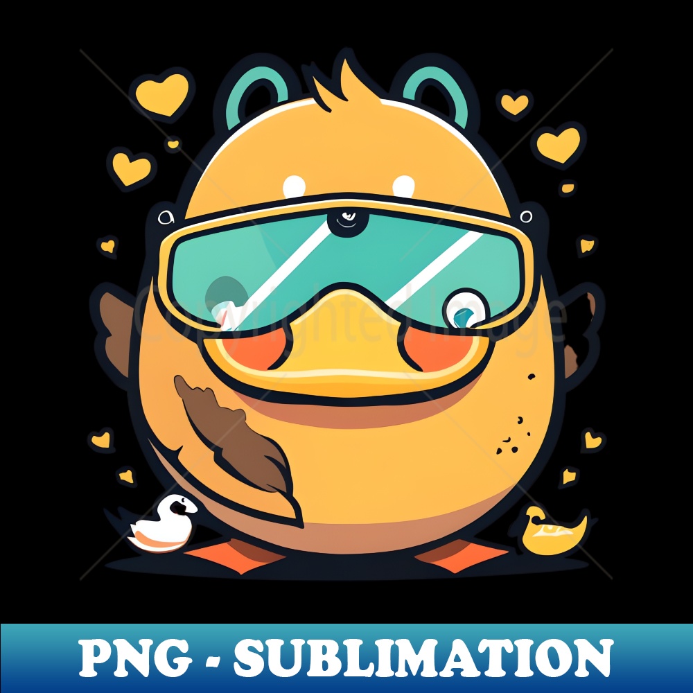 Cute yellow fat duck - High-Quality PNG Sublimation Download | Inspire ...
