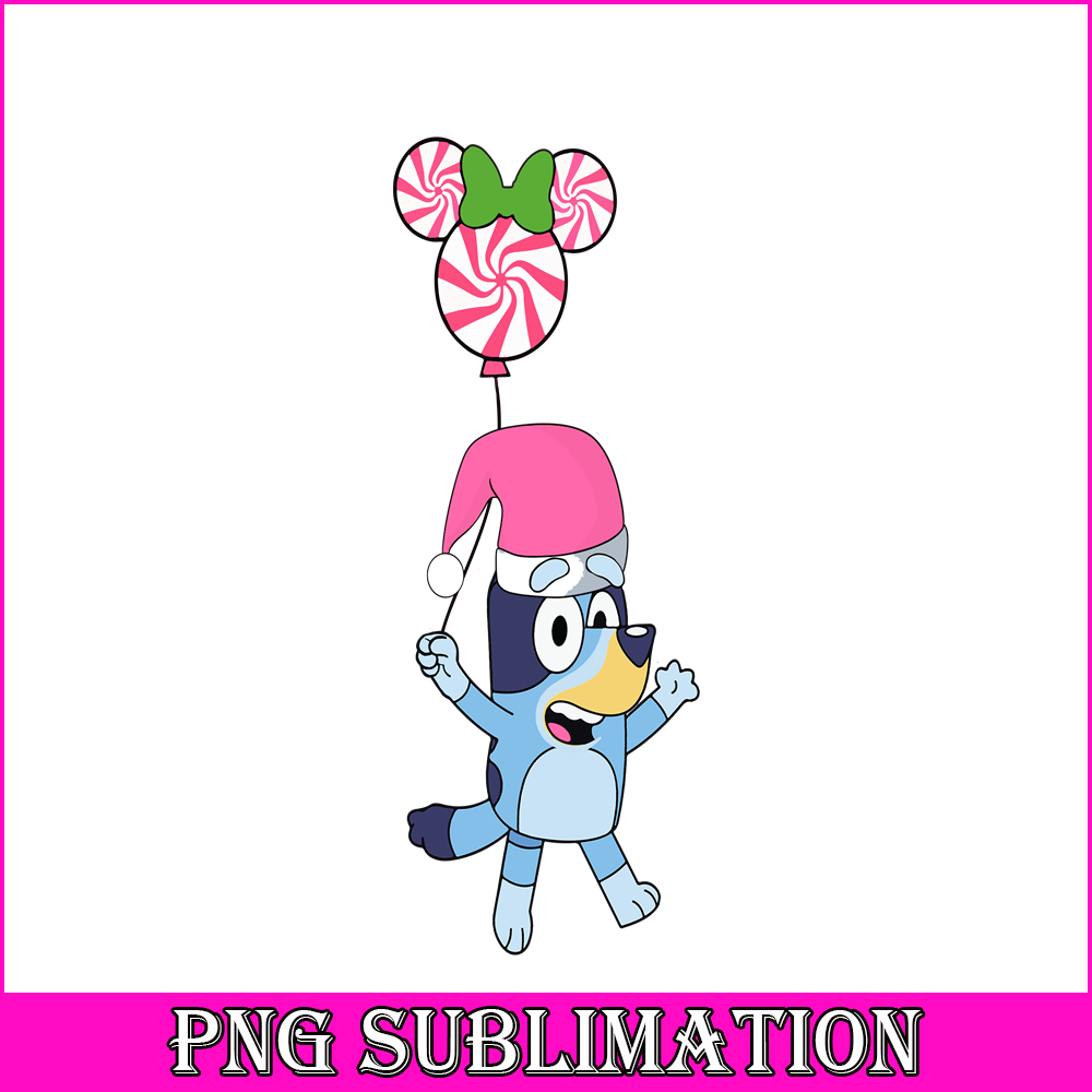 Bluey And Mickey Balloon PNG, Christmas Time PNG, Bluey Happ | Inspire ...