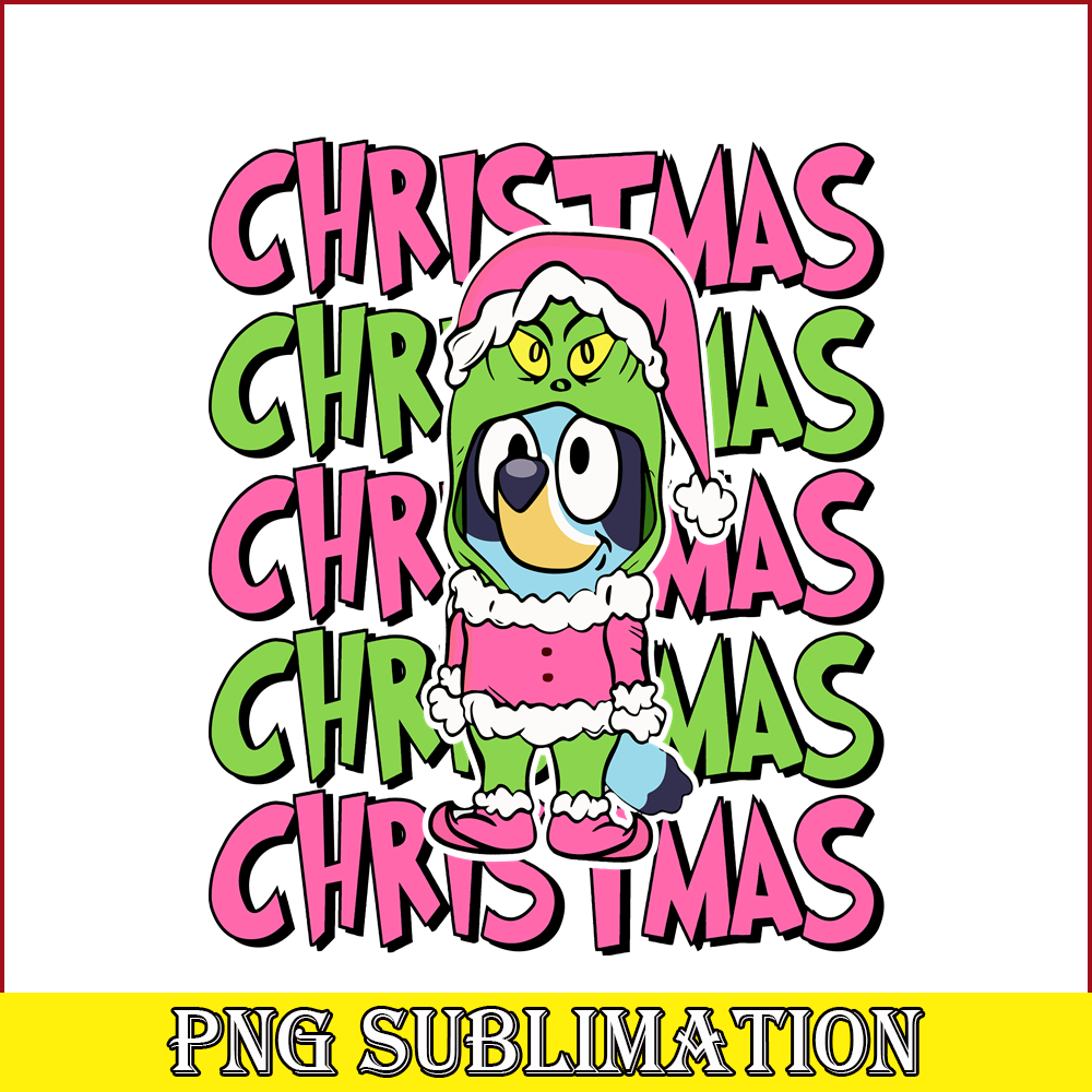 Christmas Bluey And Grinch PNG, Grinch Character PNG, Bluey | Inspire ...
