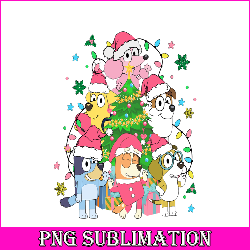 Bluey Christmas Tree PNG, Christmas Day PNG, Bluey And Santa | Inspire ...