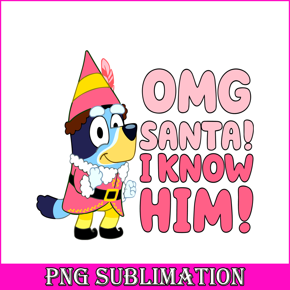 Bluey Know Santa PNG, Merry Christmas PNG, Bluey Costume PNG - Inspire ...