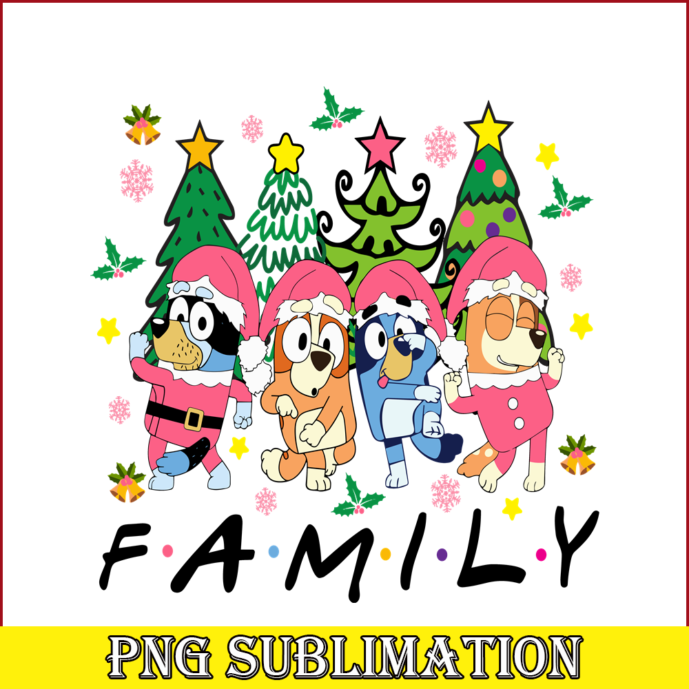 Bluey Family Happy PNG, Christmas Time PNG, Bluey And Santa | Inspire ...