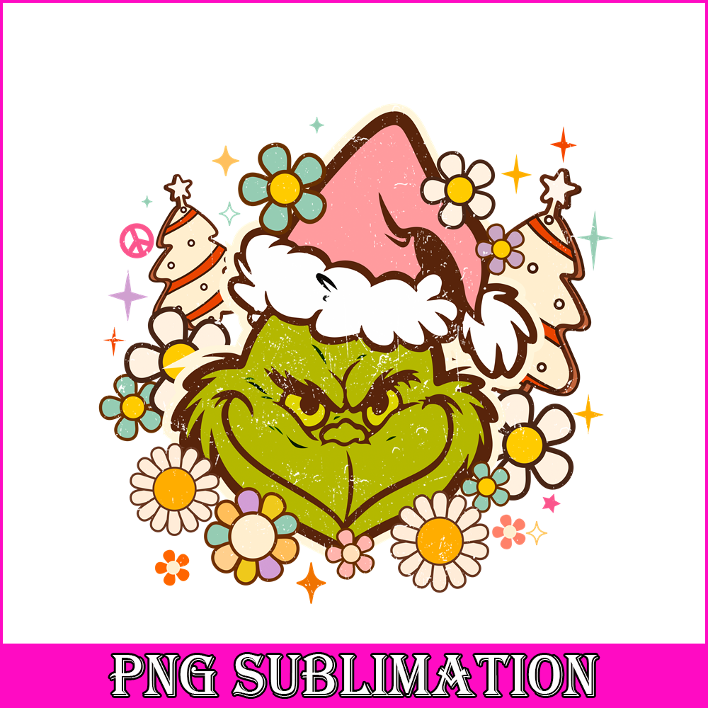 Grinch And Sweet Christmas PNG, Grinch Flower PNG, Christmas | Inspire ...