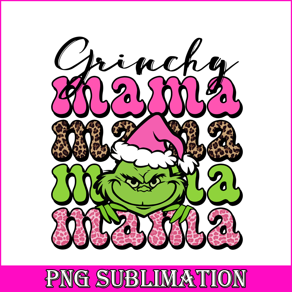 Grinchy Mama PNG, Grinchy Extra PNG, Leopard Christmas PNG | Inspire Uplift