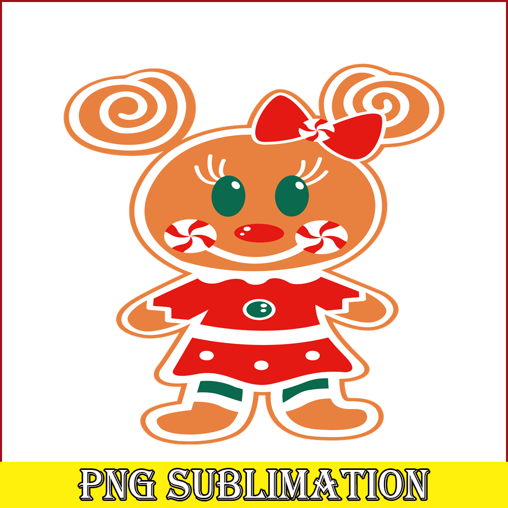 Minnie Mouse Gingerbread SVG PNG DXF EPS JPG | Inspire Uplift