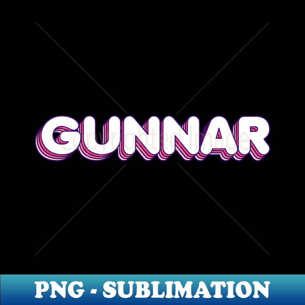 Pink Layers Gunnar Name Label - Signature Sublimation PNG Fi - Inspire ...