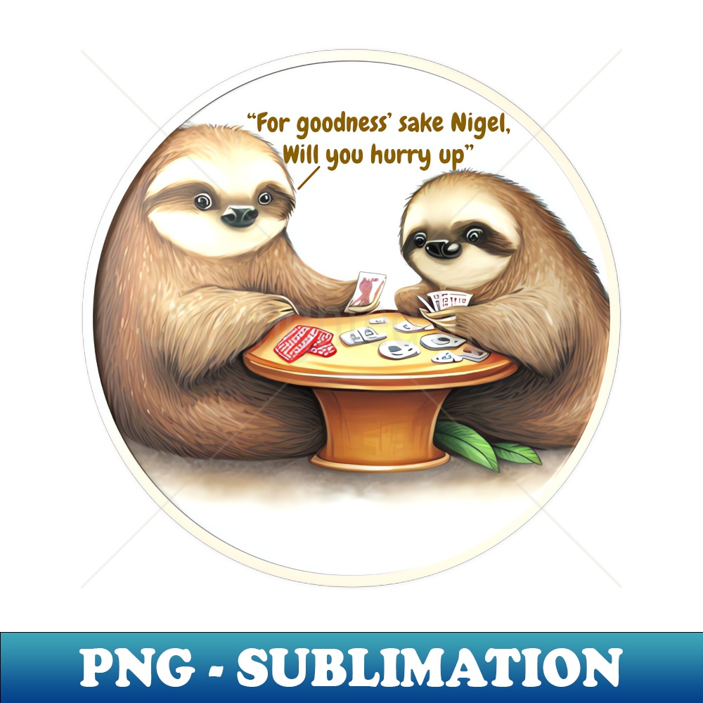Sloths playing cards - Vintage Sublimation PNG Download - Ad | Inspire ...