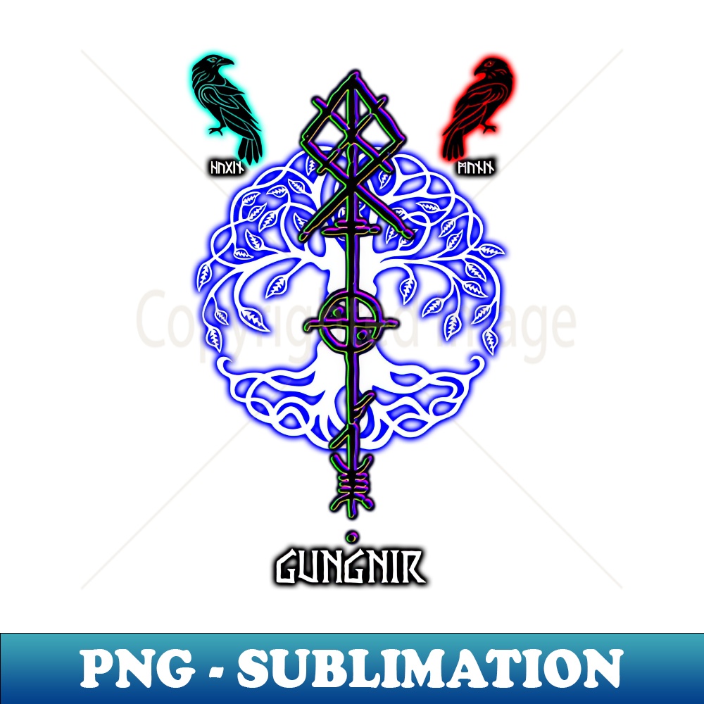 Odin Spear Black Colors - PNG Transparent Sublimation Design | Inspire ...