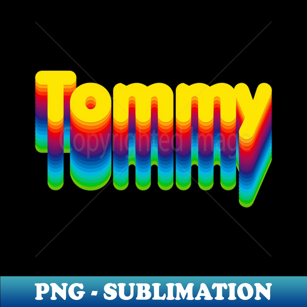 Rainbow Layers Tommy Name Label - Special Edition Sublimatio - Inspire Uplift