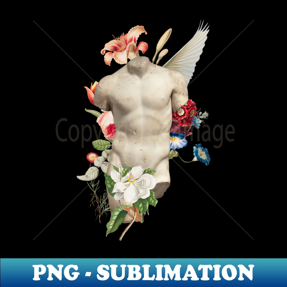 3d Colage Art with Flowers - Modern Sublimation PNG File - A - Inspire ...