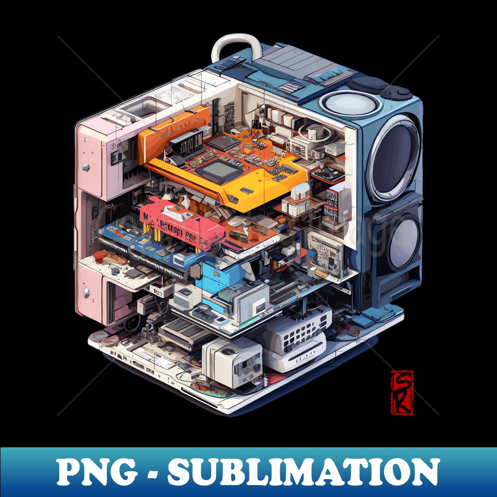 Isometric electronics - High-Resolution PNG Sublimation File | Inspire ...