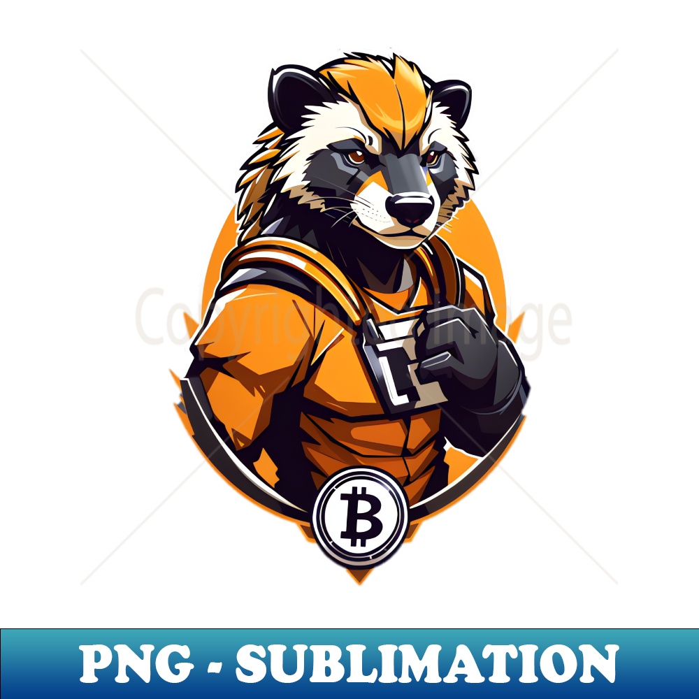 Bitcoin honey badger football team logo design graphic - PNG | Inspire ...