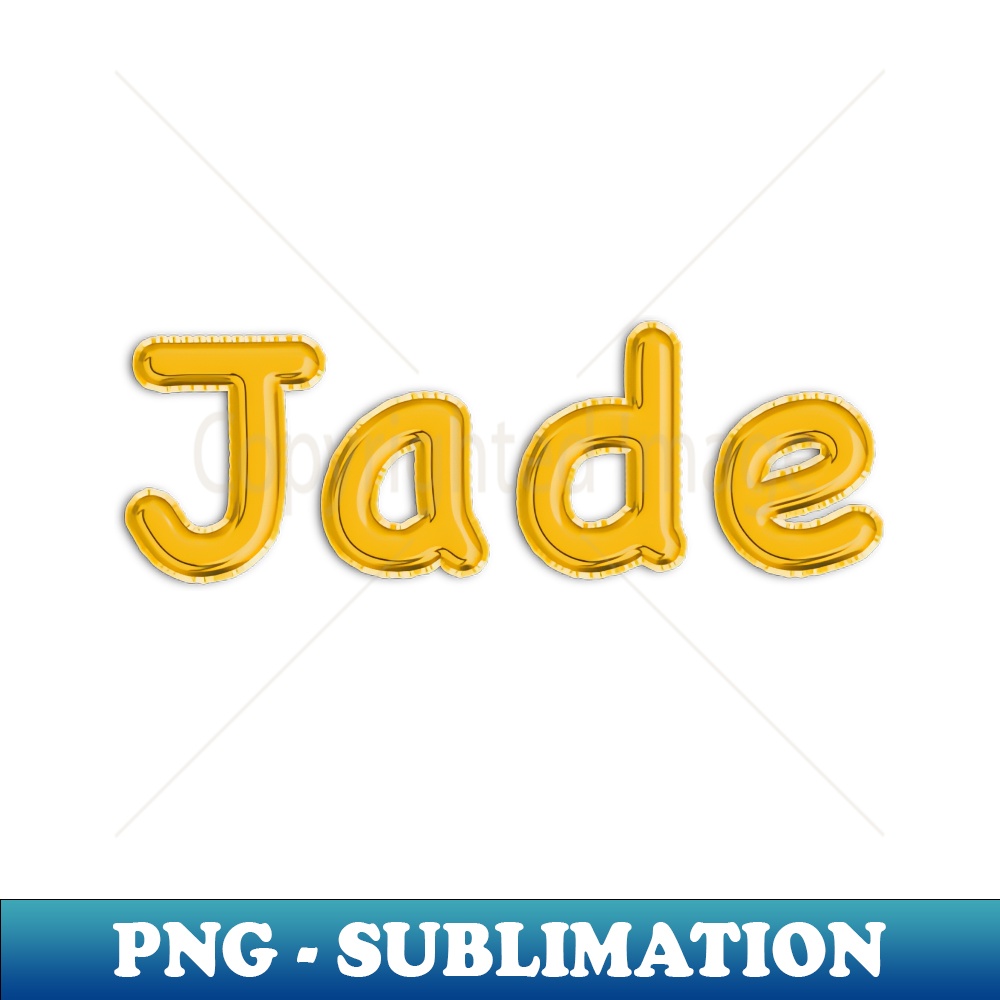 Gold Balloon Foil Jade Name - Instant PNG Sublimation Downlo | Inspire ...