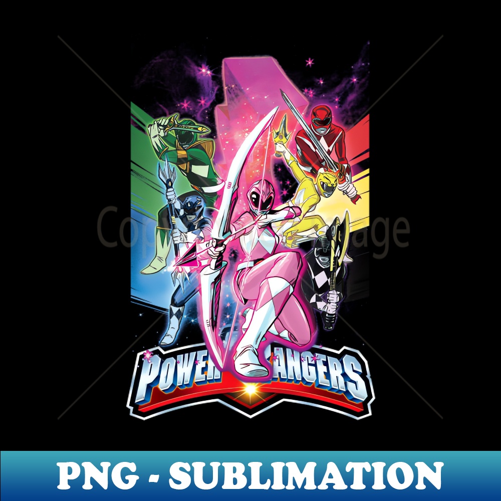 Power Rangers Assemble Ready For Battle - PNG Sublimation Di - Inspire ...