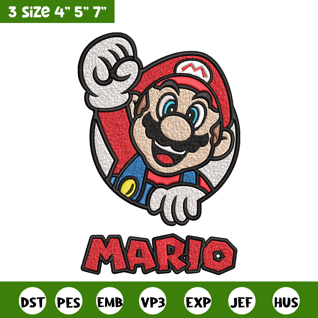 Mario Embroidery design, The Super Mario Bros Embroidery, Em | Inspire ...