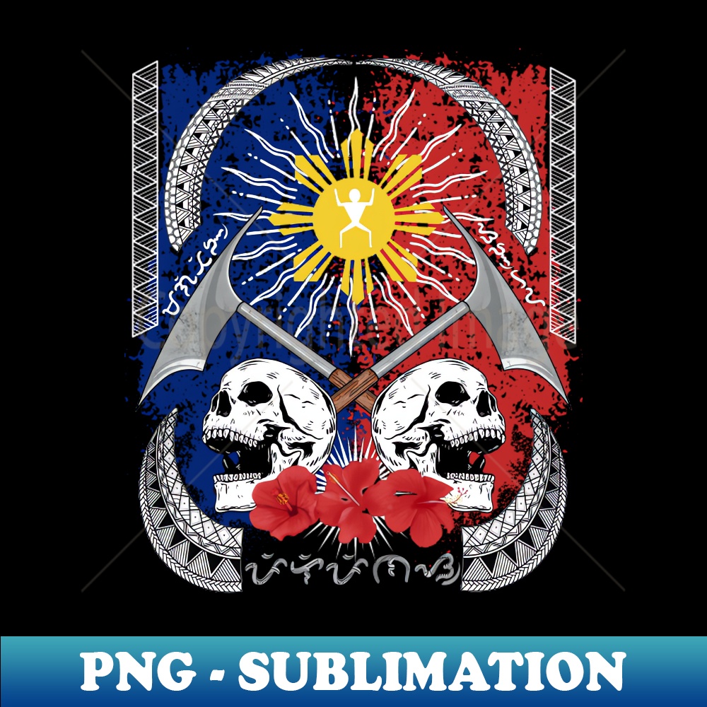 Philippine Flag Sun Headhunter Baybayin word Pilipinas-Mag | Inspire Uplift