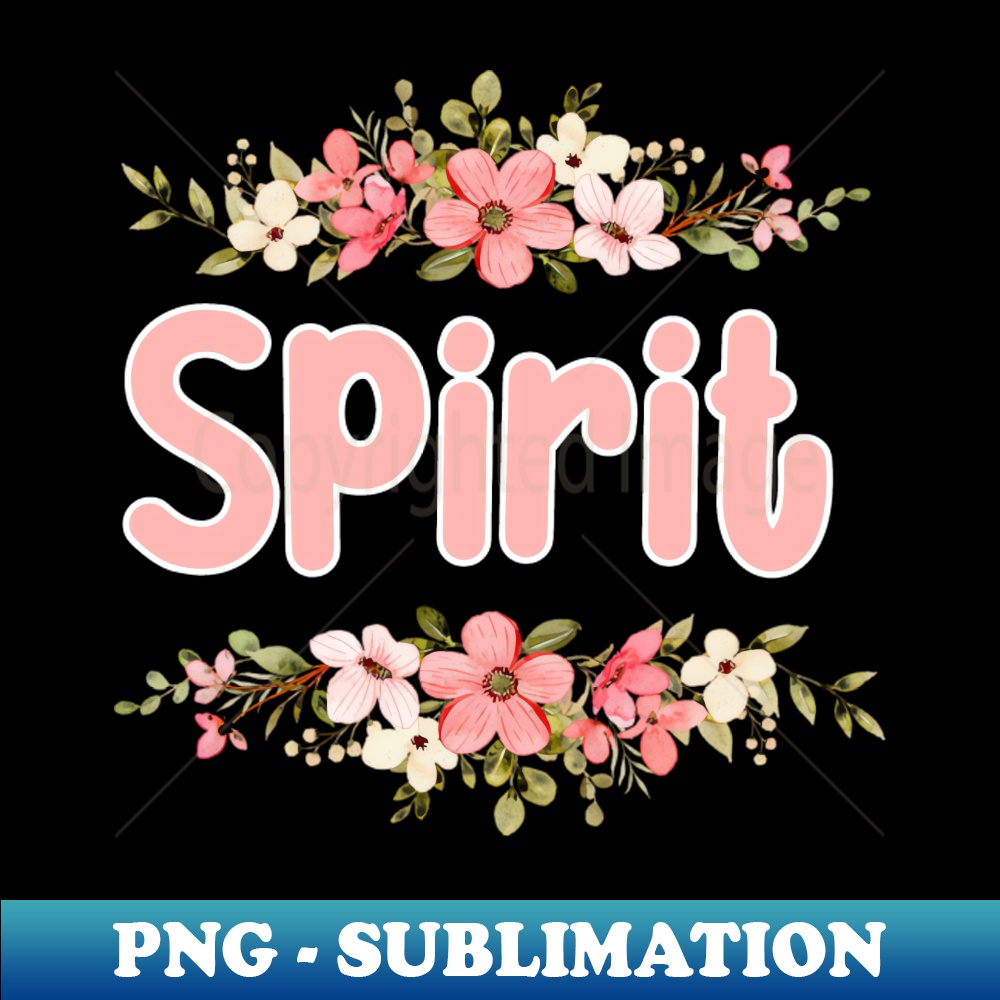 Flower Border Spirit Name Label - Digital Sublimation Downlo | Inspire ...