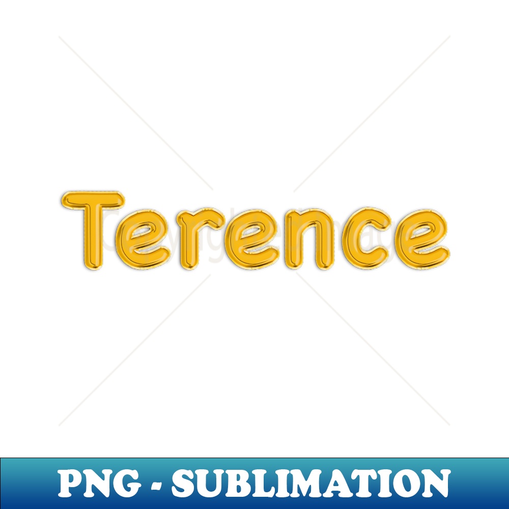 Gold Balloon Foil Terence Name - PNG Transparent Sublimation | Inspire ...