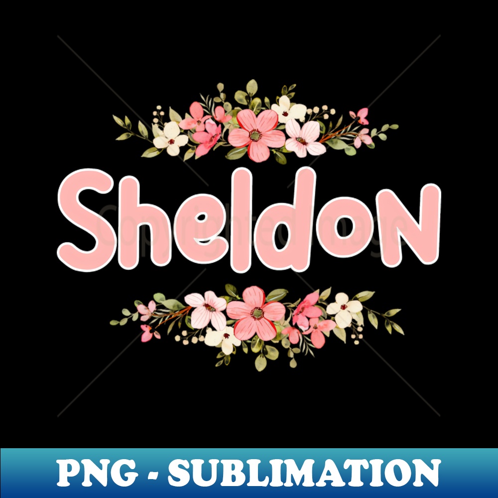 Flower Border Sheldon Name Label - Exclusive Sublimation Dig | Inspire ...