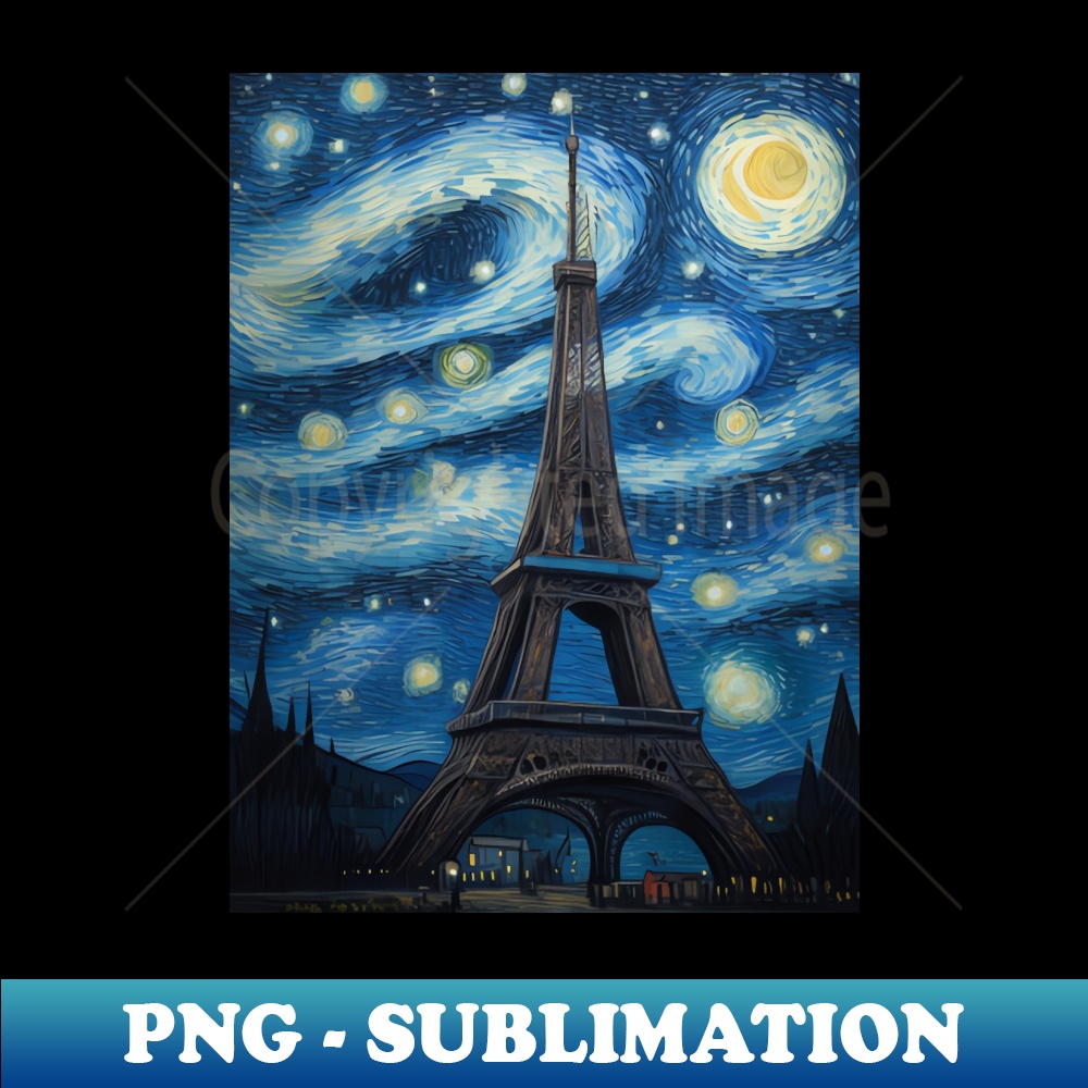 Starry Night in Paris Van gogh Style Eiffel Tower Painting f | Inspire ...