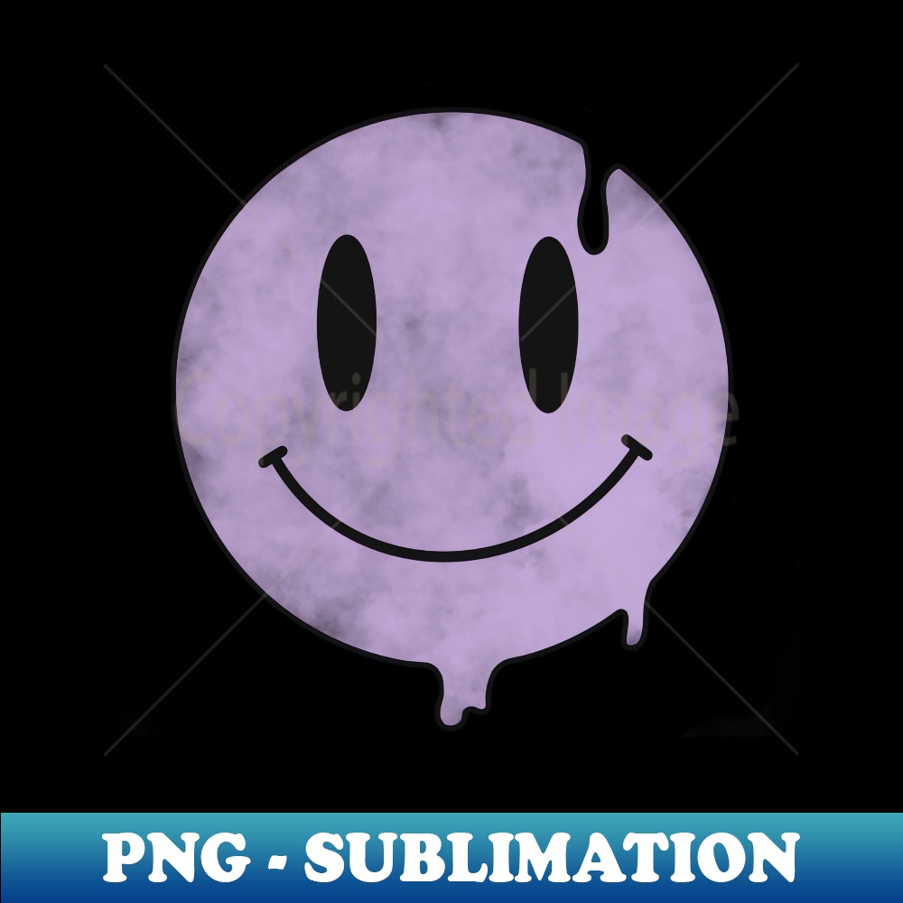 Purple Dripping Smiley Face - PNG Transparent Sublimation Fi | Inspire ...