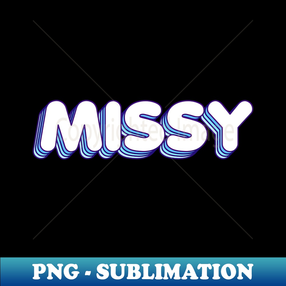 Blue Layers Missy Name Label - PNG Sublimation Digital Downl | Inspire ...