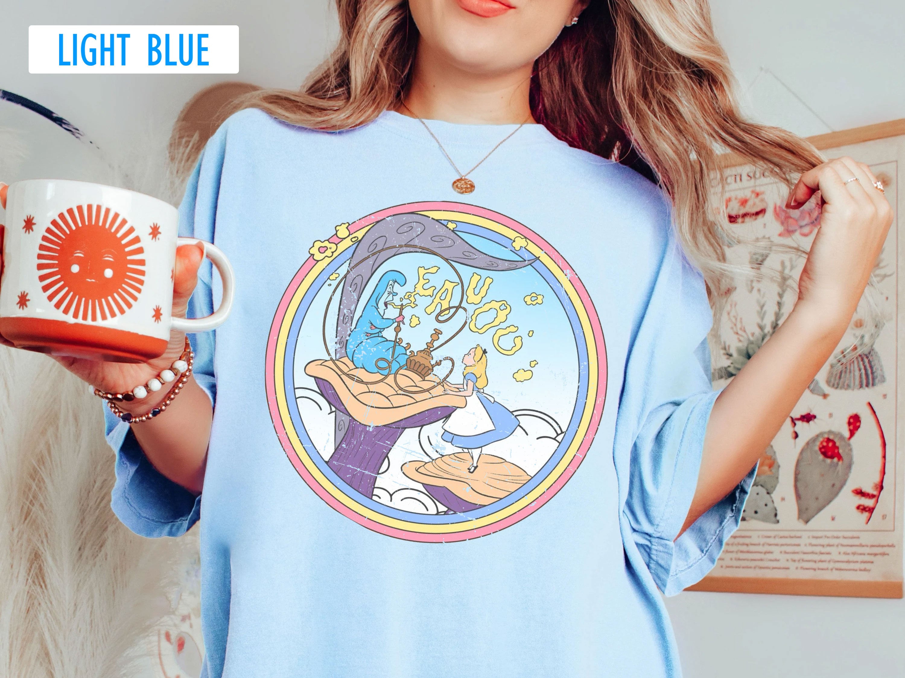 Retro Caterpillar The Smoking and Alice Shirt Disney Alice | Inspire Uplift