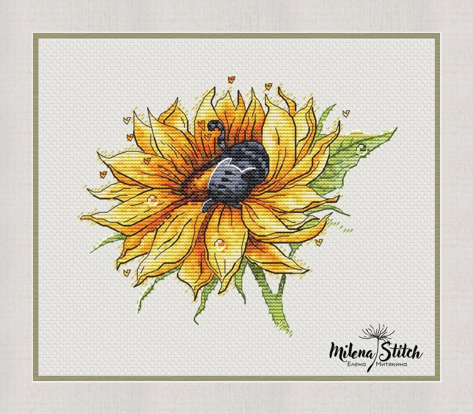 Sunflower Cross Stitch Pattern | Inspire Uplift