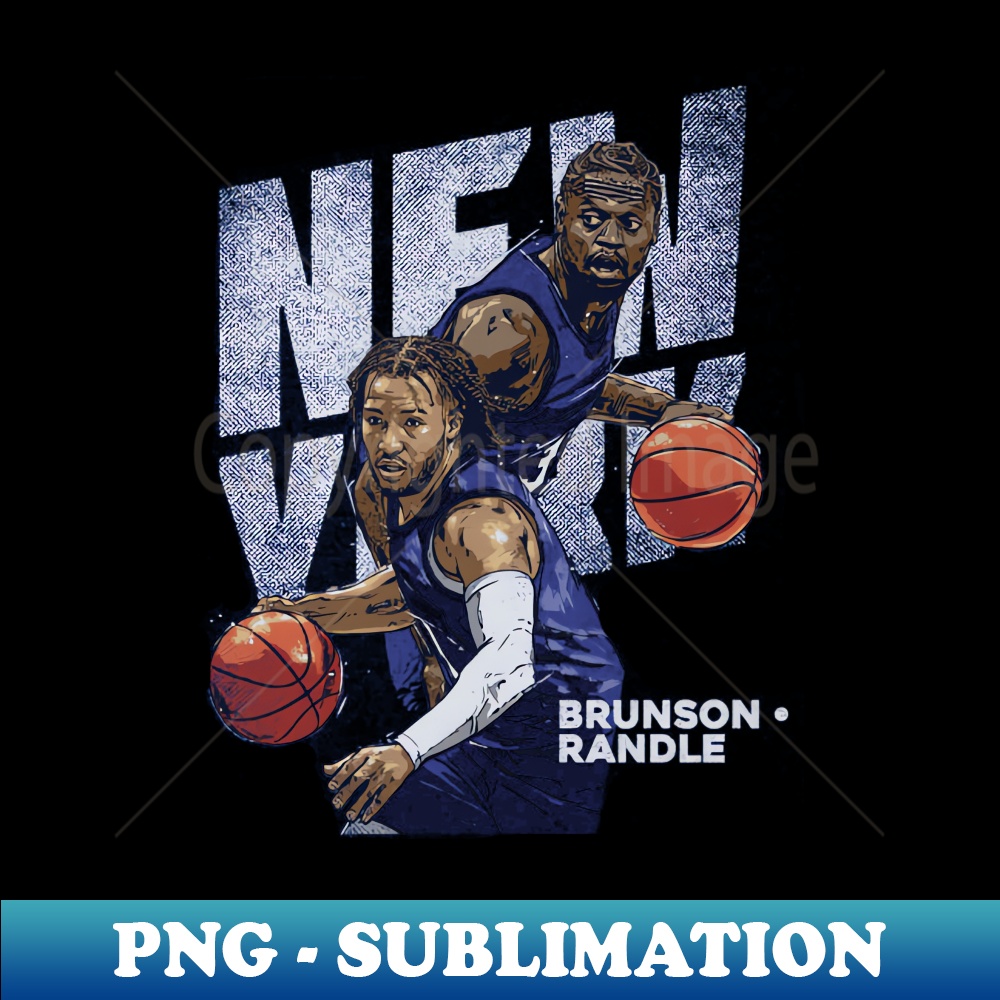 Jalen Brunson Julius Randle New York Duo - PNG Transparent | Inspire Uplift