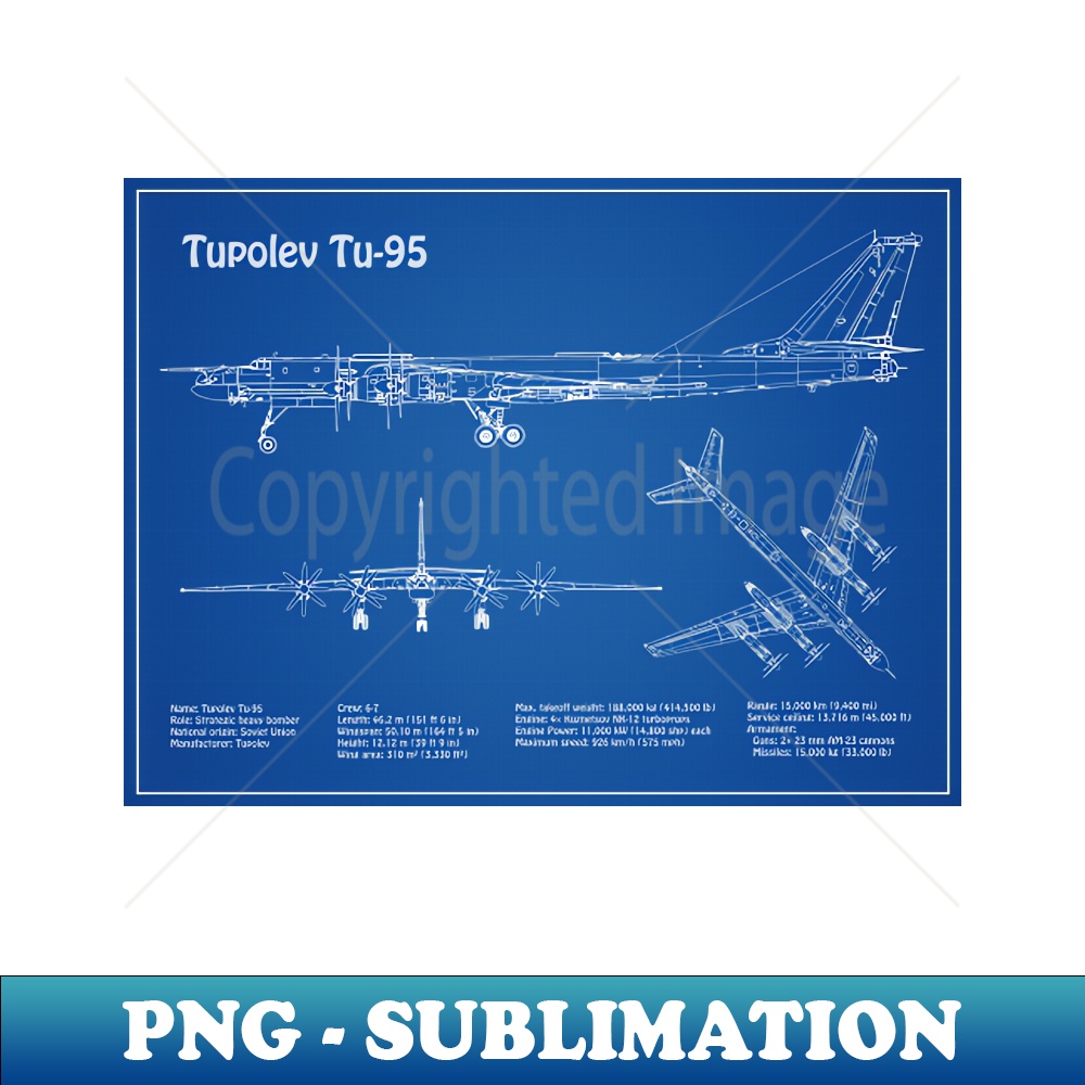 Tupolev Tu-95 Bear Bomber - AD - Creative Sublimation PNG Do - Inspire ...