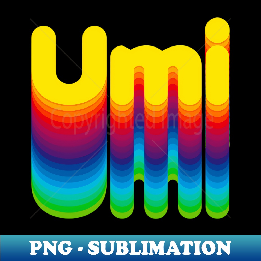 Rainbow Layers Umi Name Label - Exclusive PNG Sublimation Do | Inspire ...