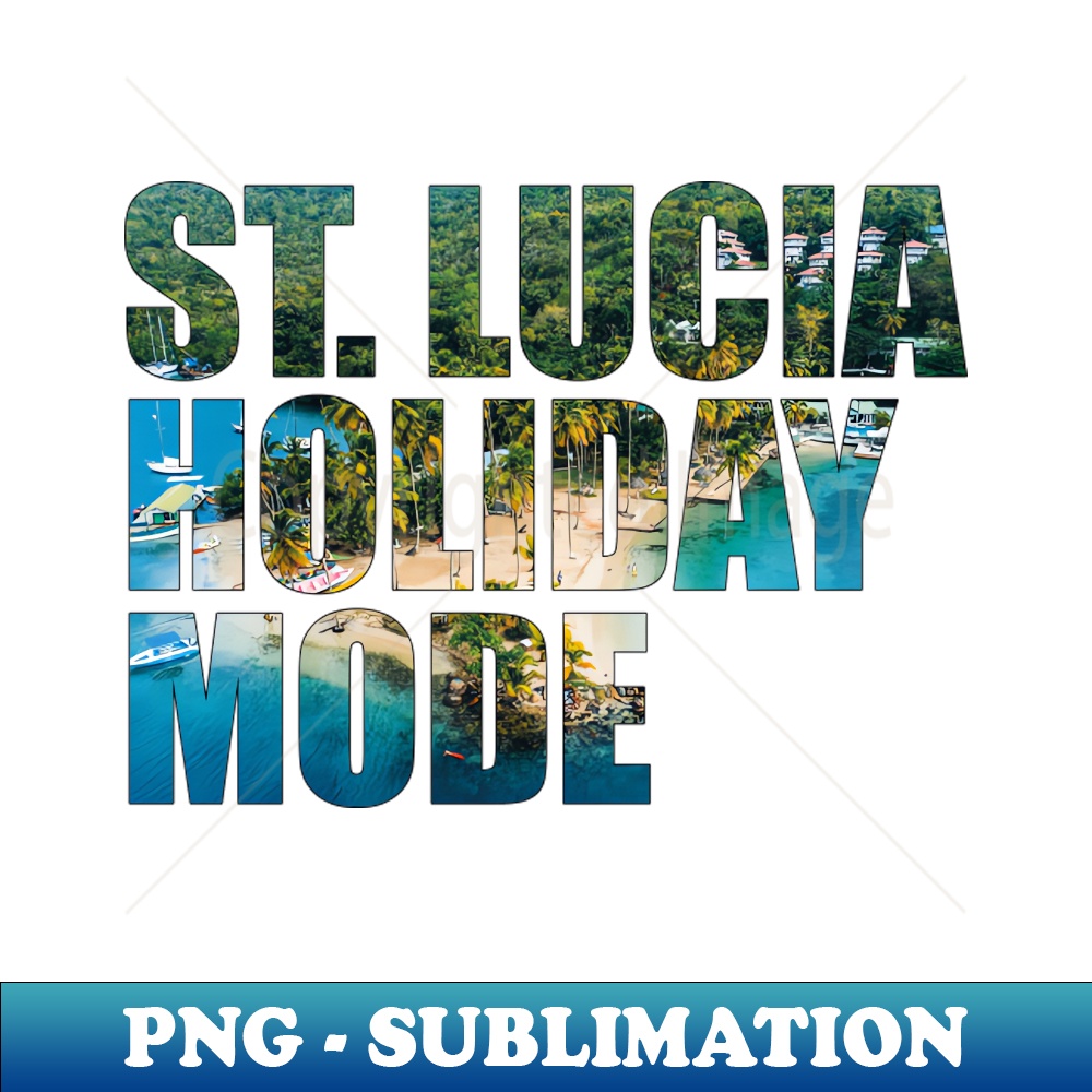 St Lucia Holiday Mode Beach - Premium PNG Sublimation File - | Inspire ...