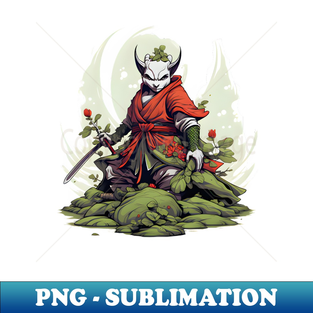 Samurai Disney cartoon style - PNG Transparent Sublimation F | Inspire ...