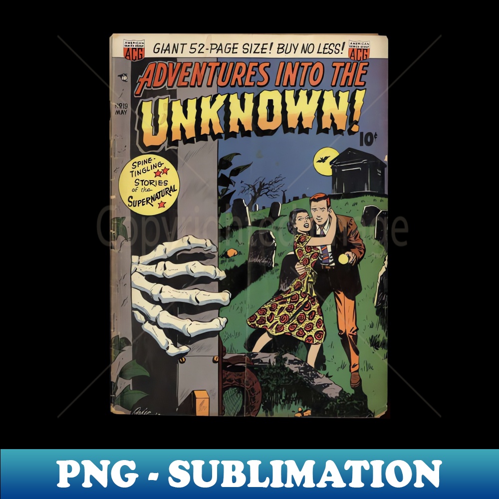 Adventures Into the Unknown Comic Cover - Vintage Sublimatio | Inspire Uplift