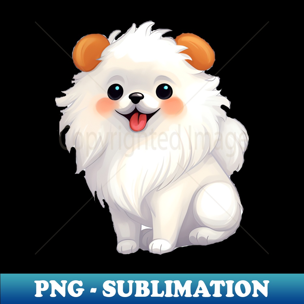 White Pomeranian Cartoon Dog - Special Edition Sublimation P - Inspire ...