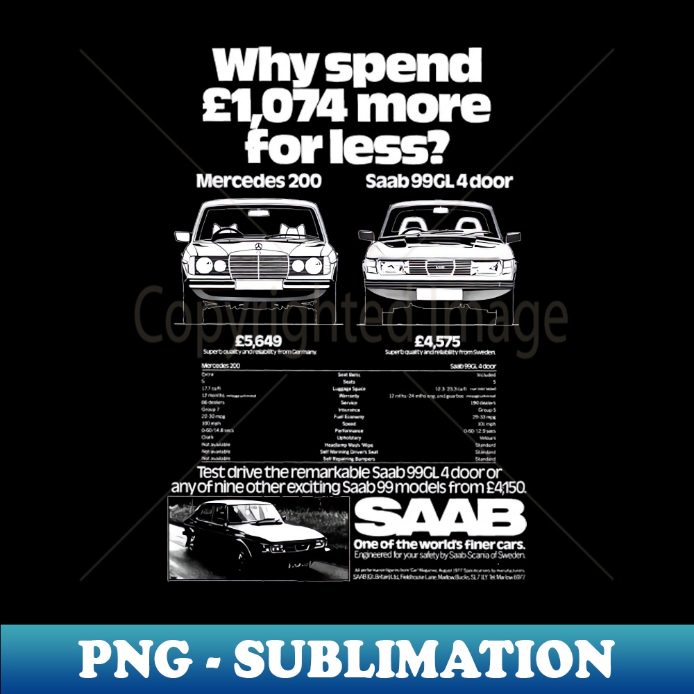 SAAB 99 - advert - Unique Sublimation PNG Download - Capture | Inspire ...