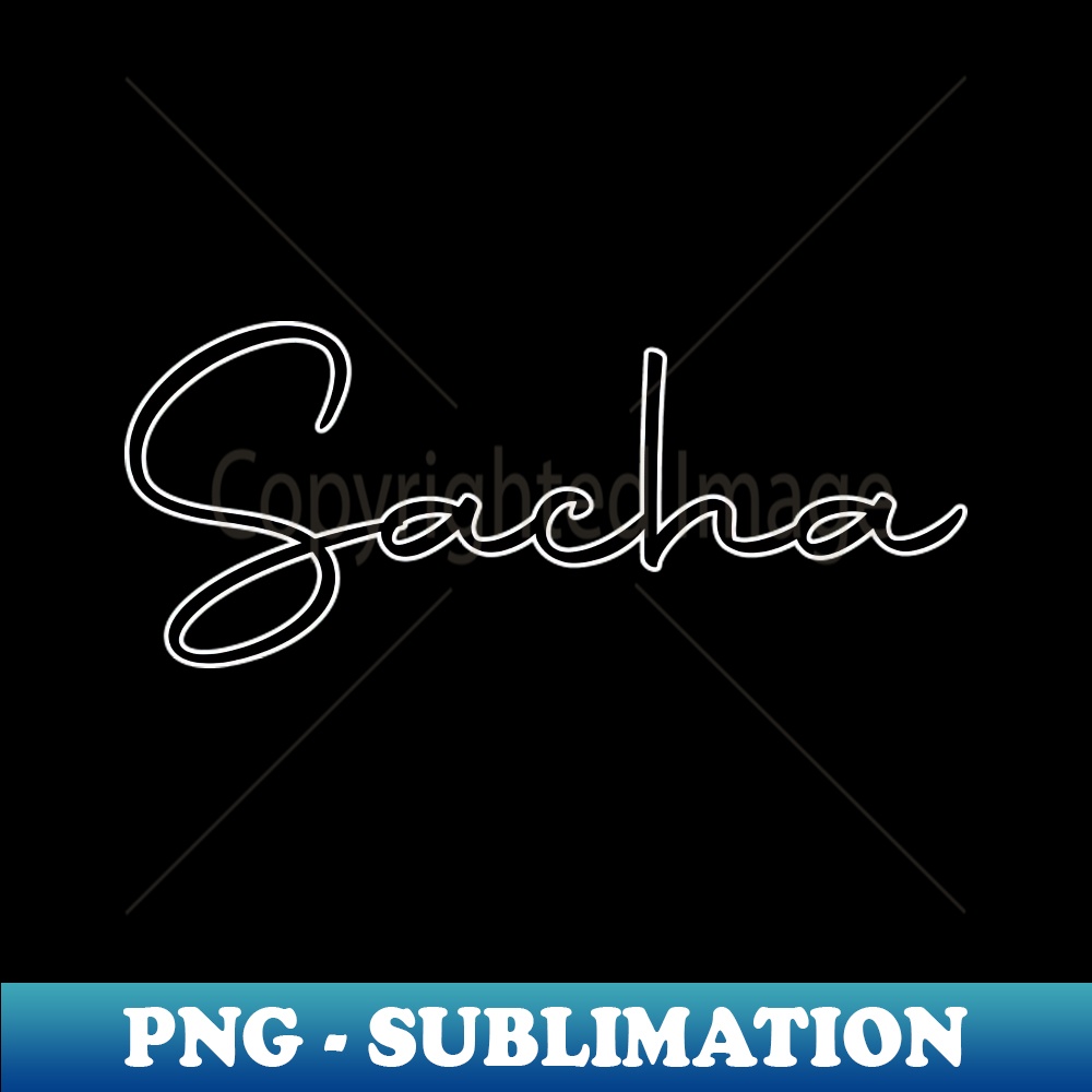 Autography Sacha Name Label - PNG Transparent Sublimation De - Inspire ...