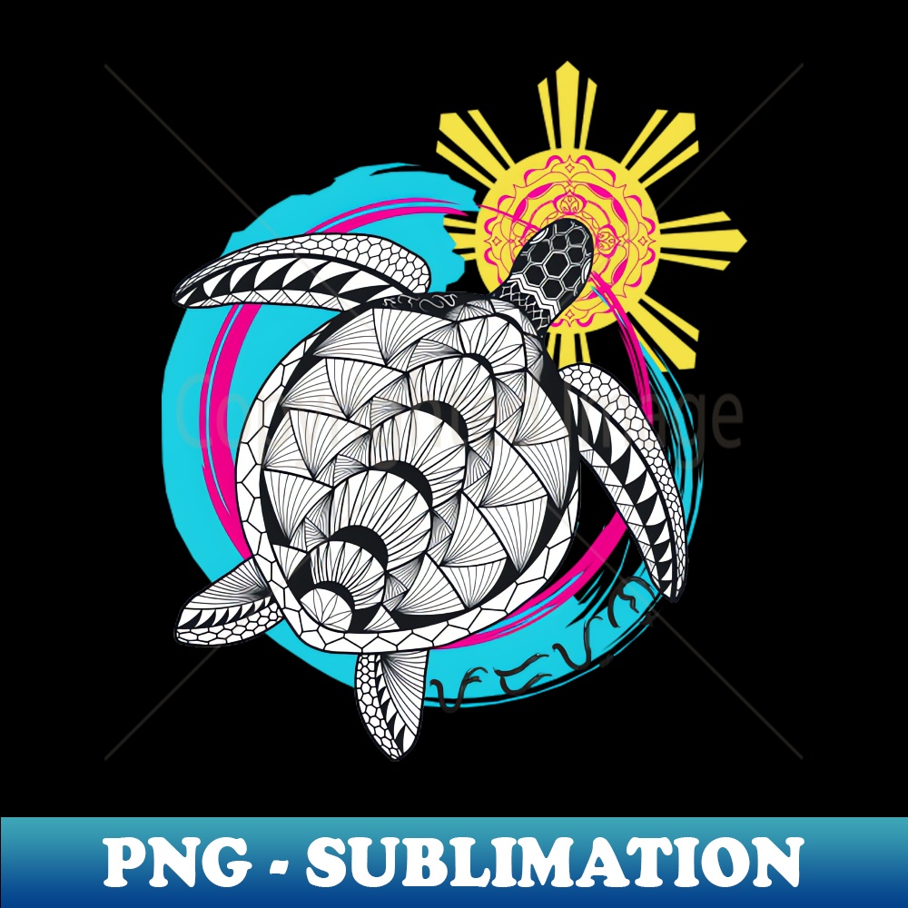 Tribal line Art Turtle Baybayin word Padayon to continue - | Inspire Uplift