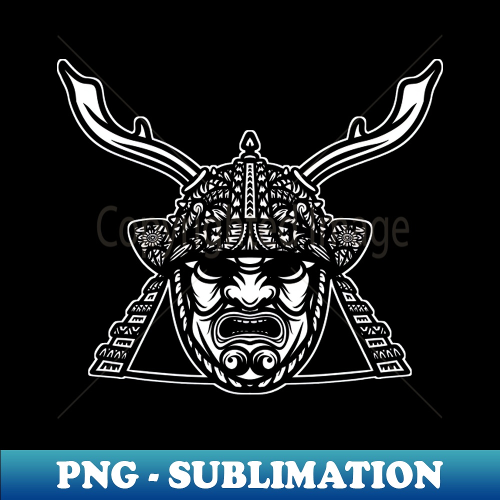 Samurai Kabuto Helmet Tribal - Exclusive PNG Sublimation Dow | Inspire ...
