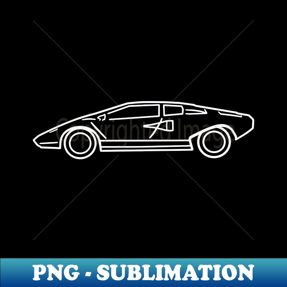 Lamborghini Countach - PNG Transparent Sublimation File - Bo - Inspire ...